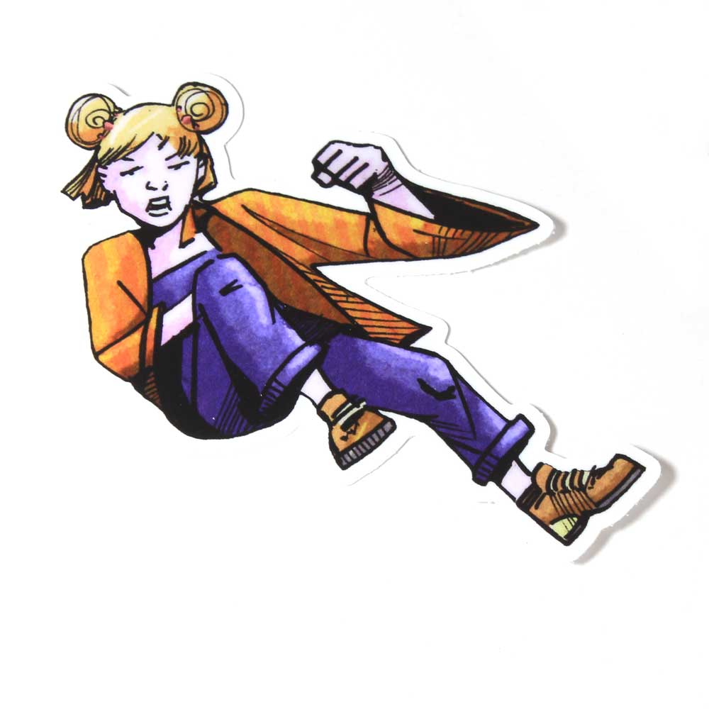 Kira Kick Sticker – Bird's Eye Comics